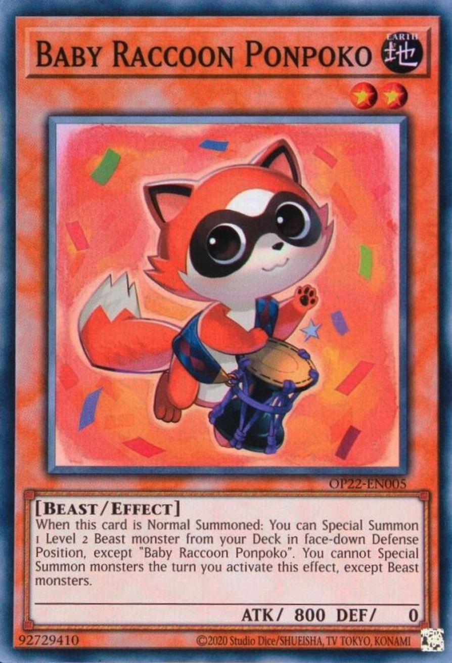 Baby Raccoon Ponpoko - OTS Tournament Pack 22 - YuGiOh