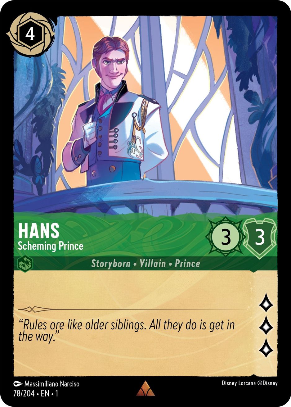Hans - Scheming Prince - The First Chapter - Disney Lorcana