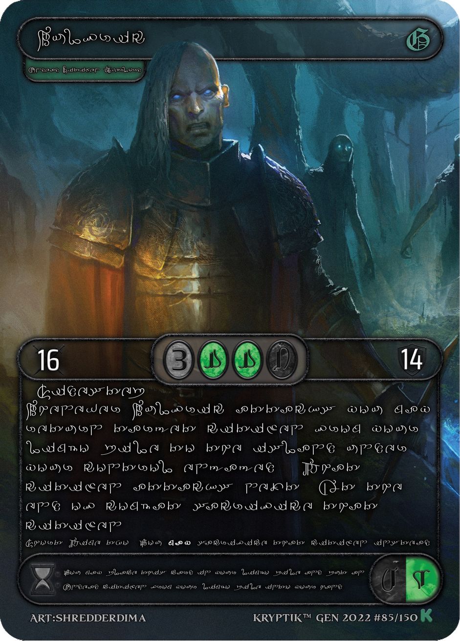 Wulfric (Silver Kryptik Language) - Genesis [Kickstarter] - Kryptik TCG