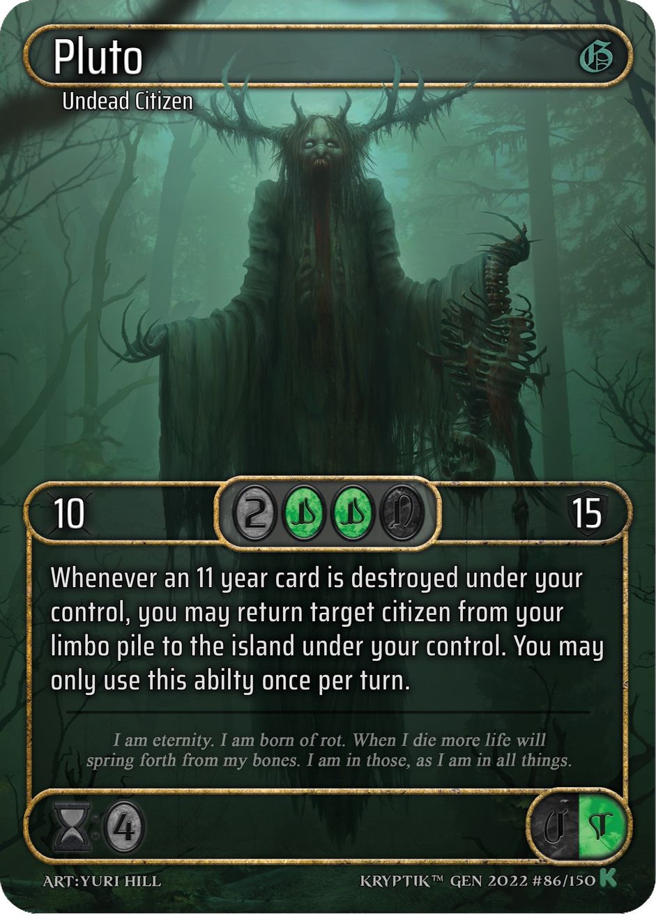 Pluto (Box Topper) - Genesis [Kickstarter] - Kryptik TCG