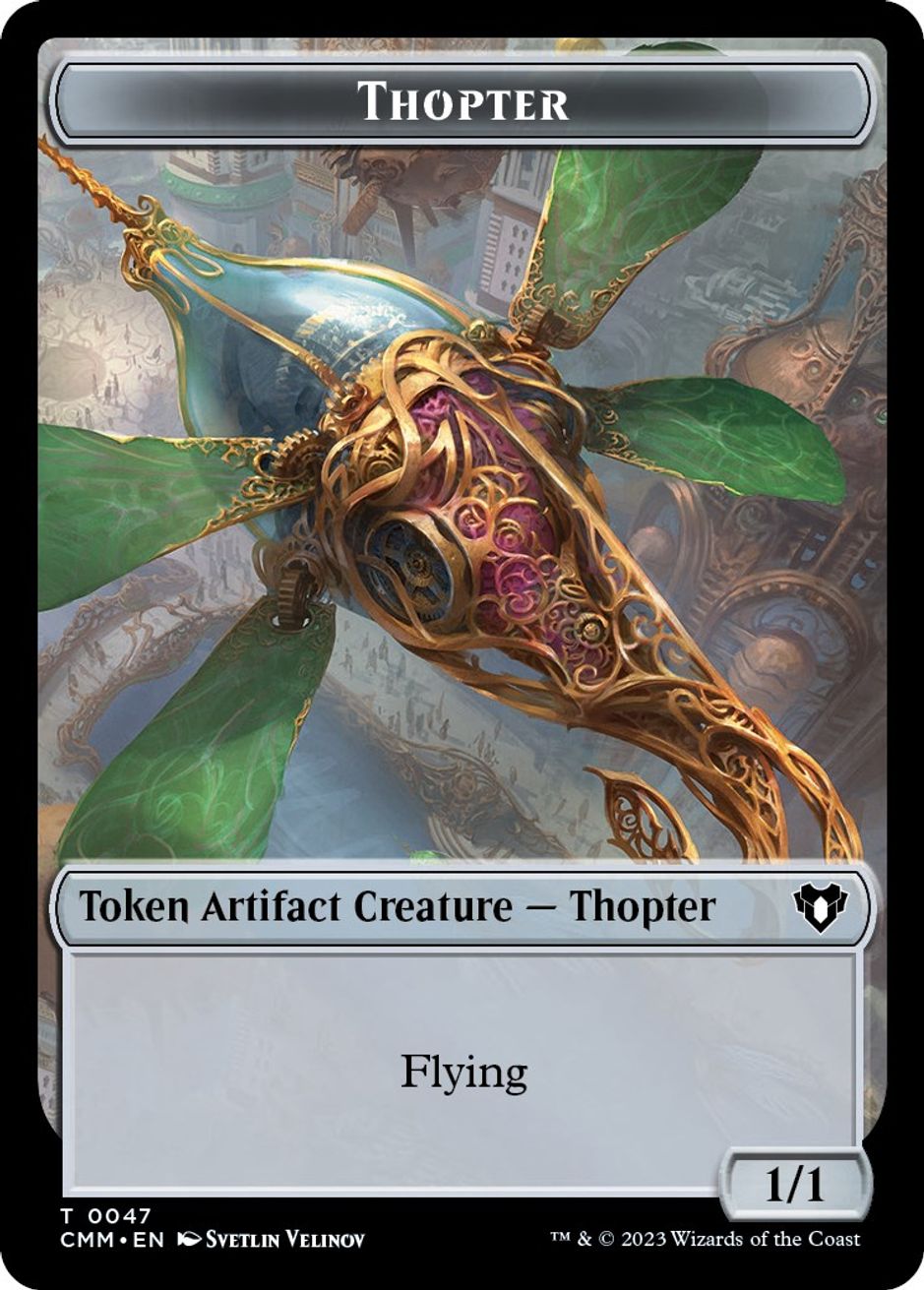 Thopter // Construct (0041) Double-Sided Token - Commander Masters ...