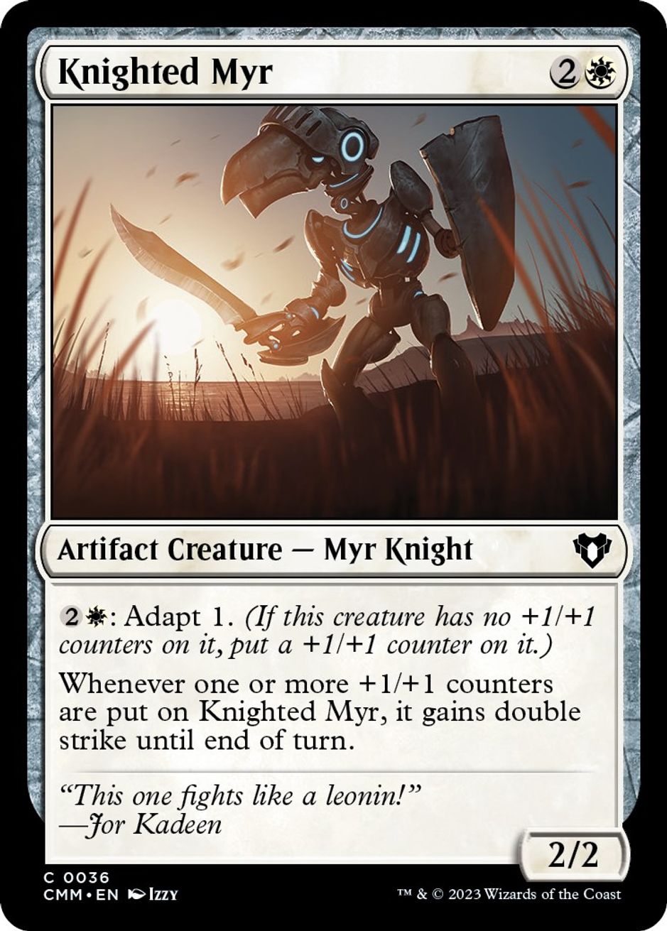 Knighted Myr - Commander Masters - Magic: The Gathering