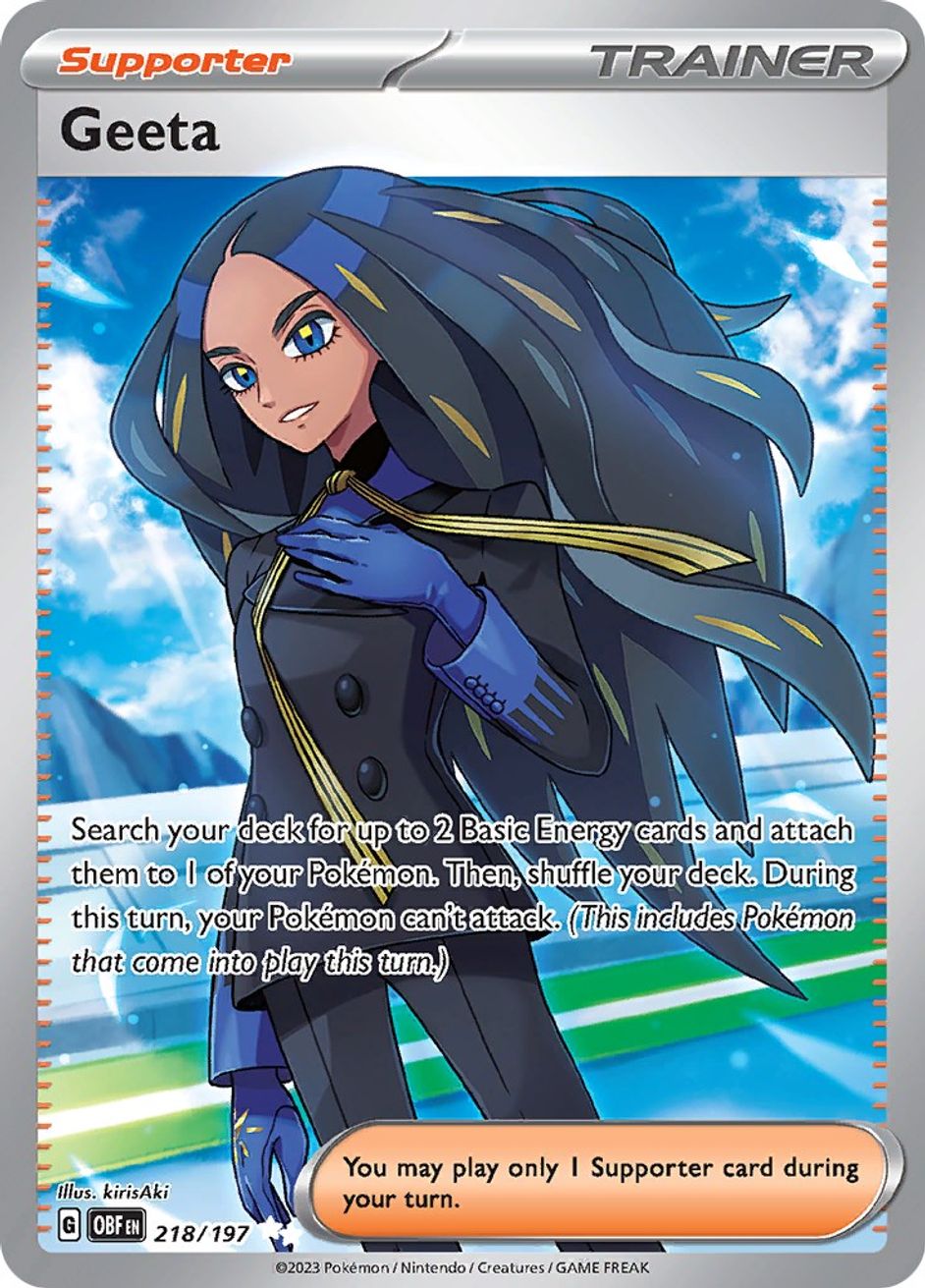 Geeta - 218/197 - SV03: Obsidian Flames - Pokemon