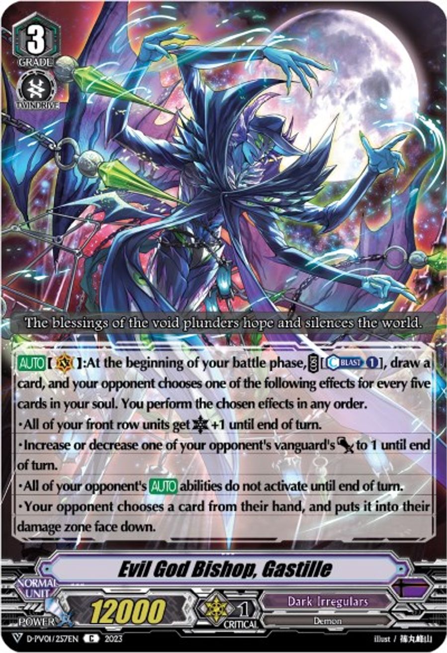 Evil God Bishop, Gastille - D-PV01: History Collection - Cardfight Vanguard