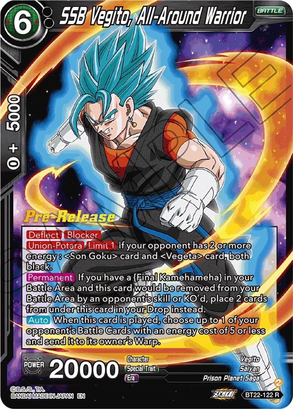 SSB Vegito, All-Around Warrior - Critical Blow Pre-Release Cards ...