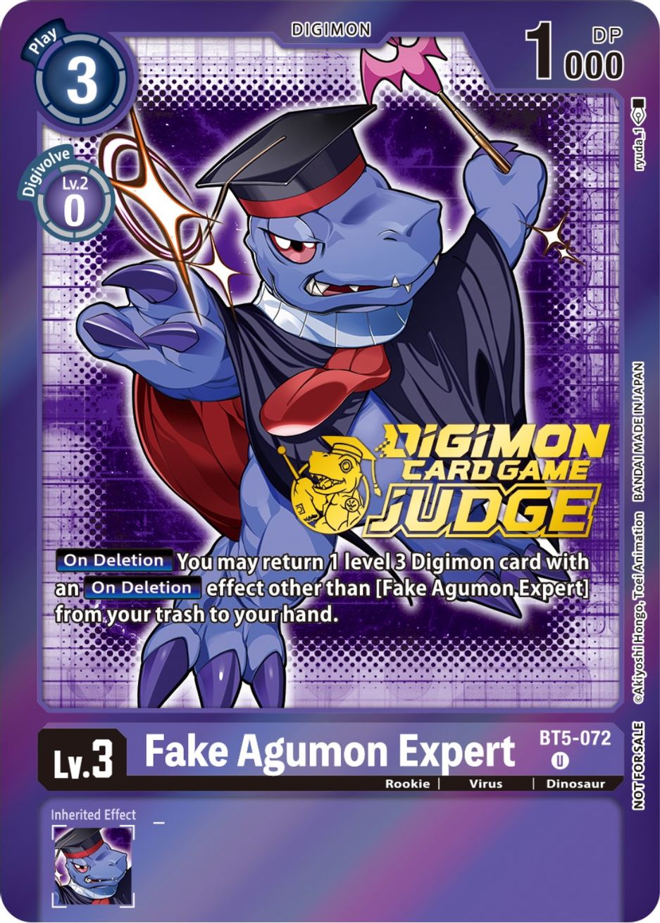 Fake Agumon Expert - BT5-072 (Judge Pack 4) - Battle of Omni - Digimon Card Game