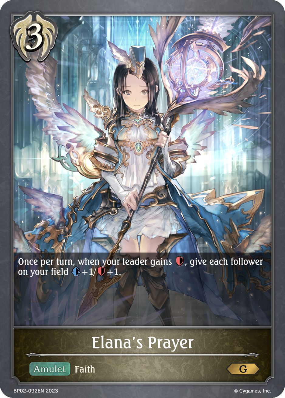 Elana's Prayer - BP02: Reign of Bahamut - Shadowverse: Evolve