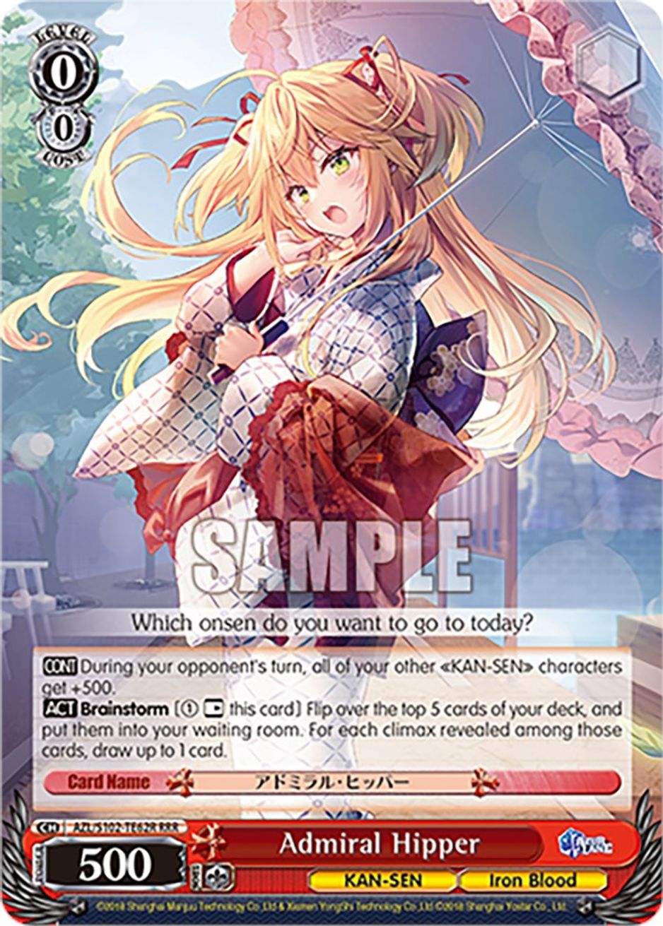 Admiral Hipper (RRR) - Azur Lane - Weiss Schwarz