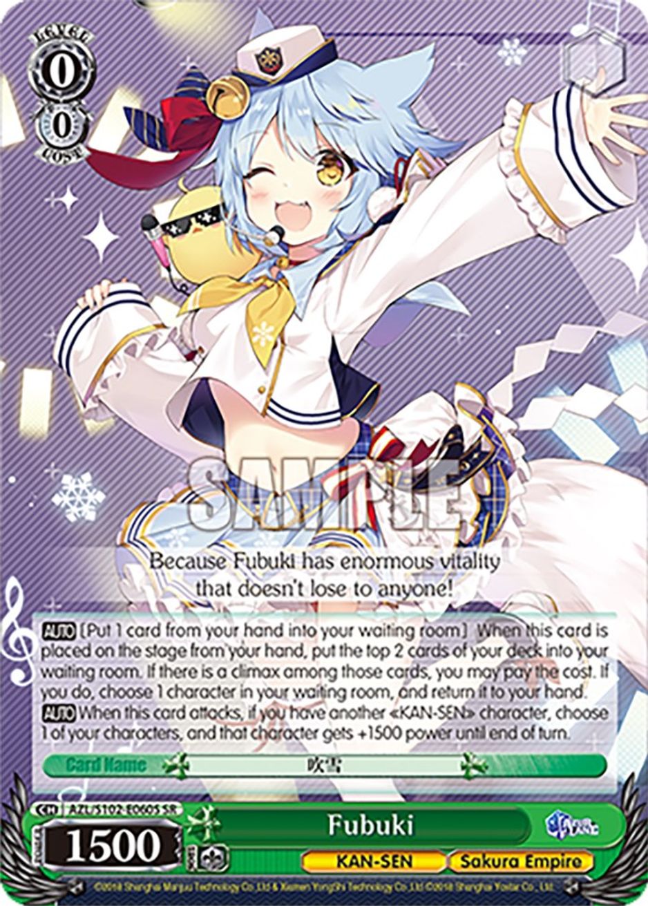 Fubuki (SR) - Azur Lane - Weiss Schwarz