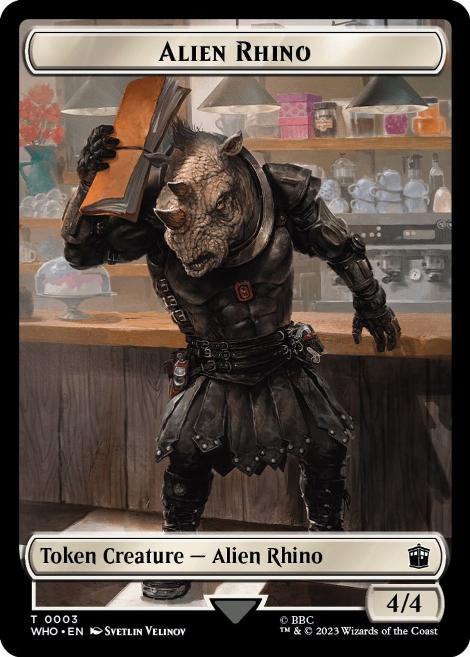 Alien Rhino // Cyberman Double-Sided Token - Universes Beyond: Doctor ...
