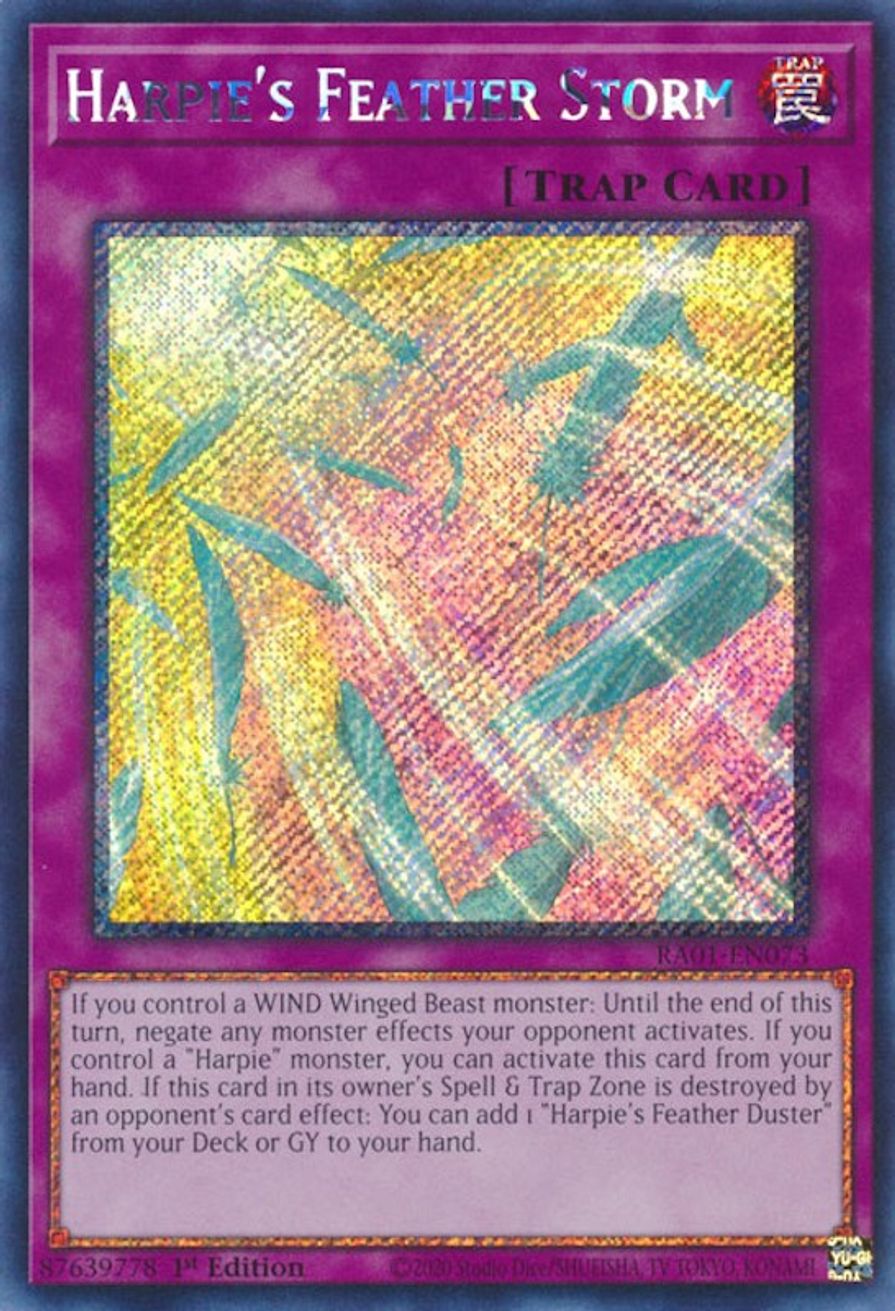 Harpie's Feather Storm (Platinum Secret Rare) - 25th Anniversary Rarity ...