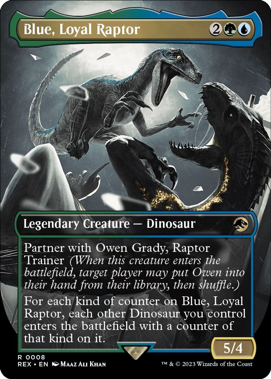 Blue, Loyal Raptor (Borderless) - Universes Beyond: Jurassic World ...