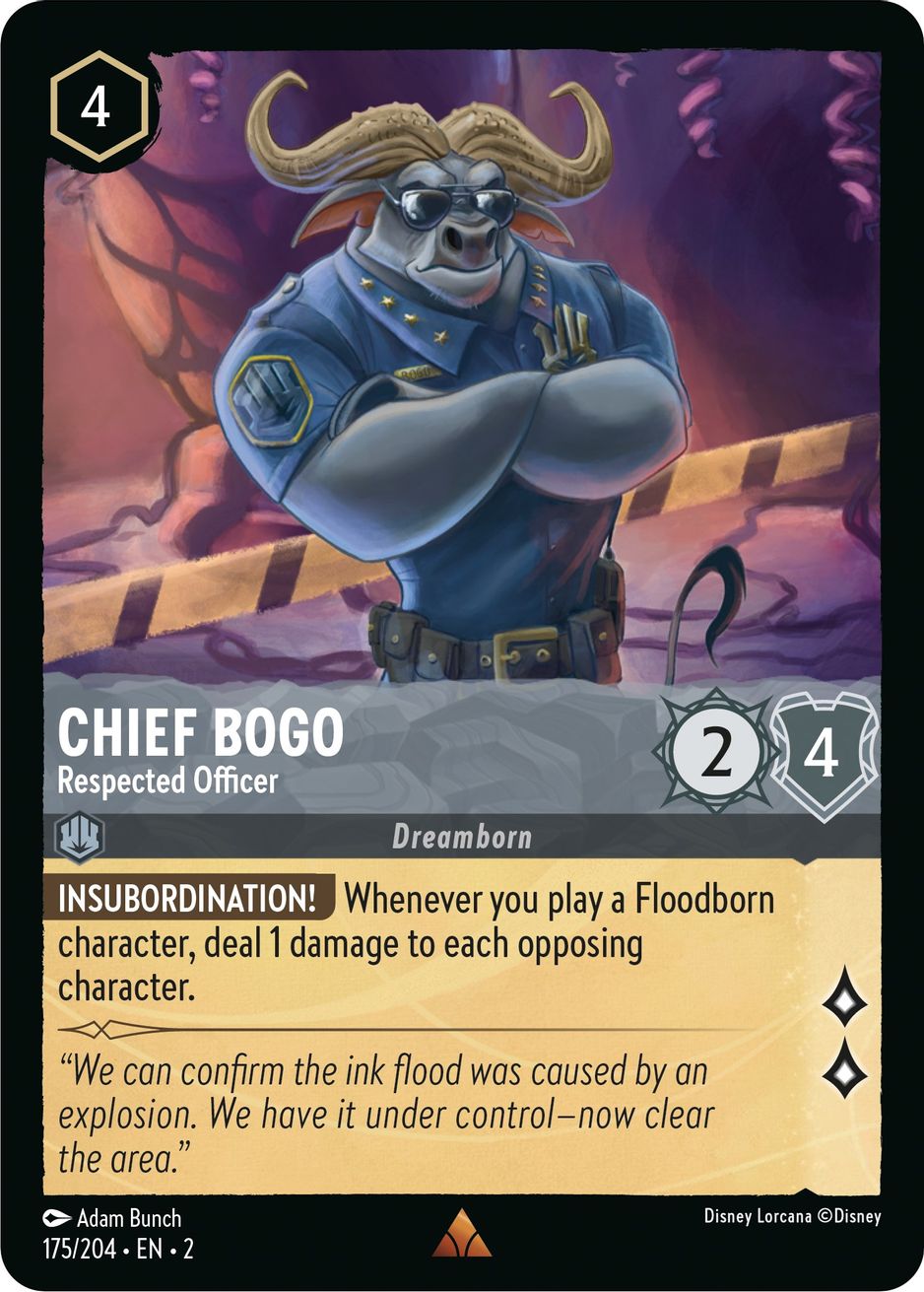Chief Bogo - Respected Officer - Rise of the Floodborn - Disney Lorcana