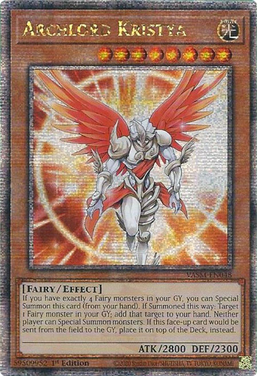 Archlord Kristya (Quarter Century Secret Rare) - Valiant Smashers - YuGiOh