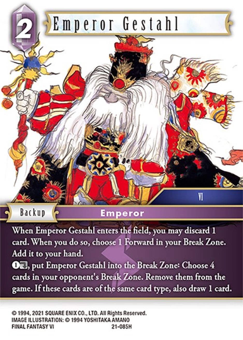 Emperor Gestahl - Beyond Destiny - Final Fantasy TCG