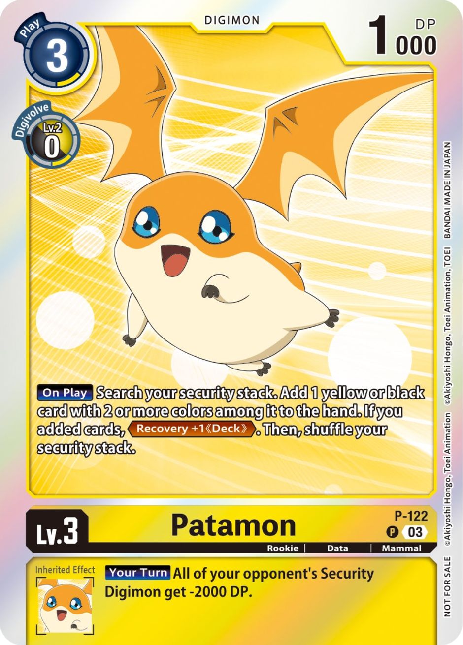 Patamon - P-122 (Tamer Party Pack -The Beginning- Ver. 2.0) - Digimon ...
