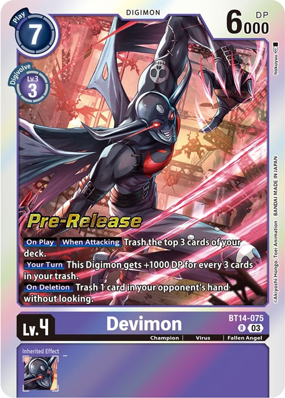 Devimon - Blast Ace Pre-Release Cards - Digimon Card Game