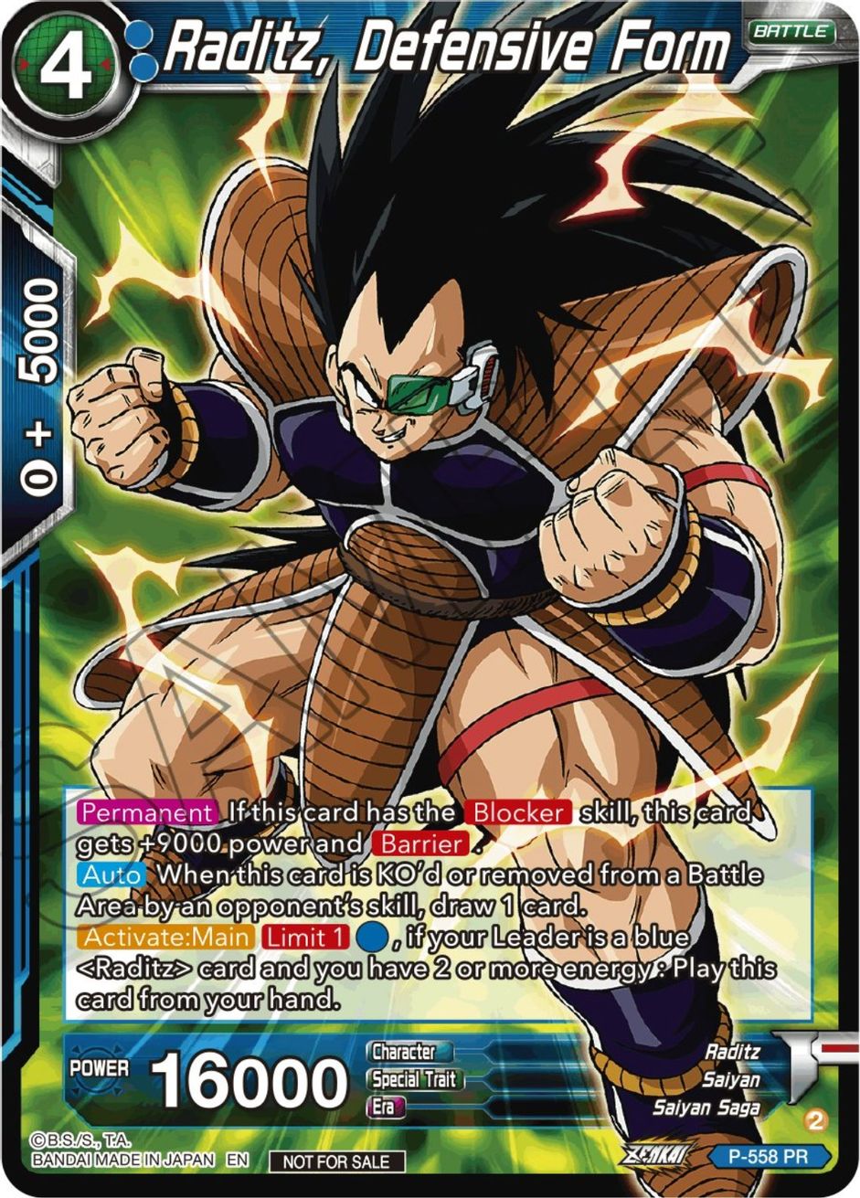 Raditz, Defensive Form (Zenkai Series Tournament Pack Vol.6 ...