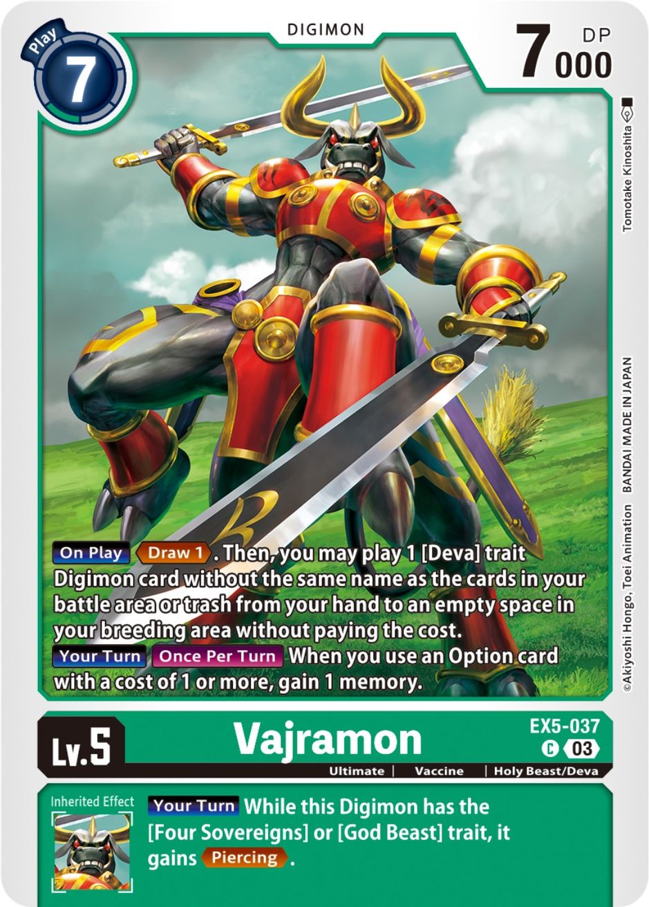 Vajramon - Animal Colosseum - Digimon Card Game