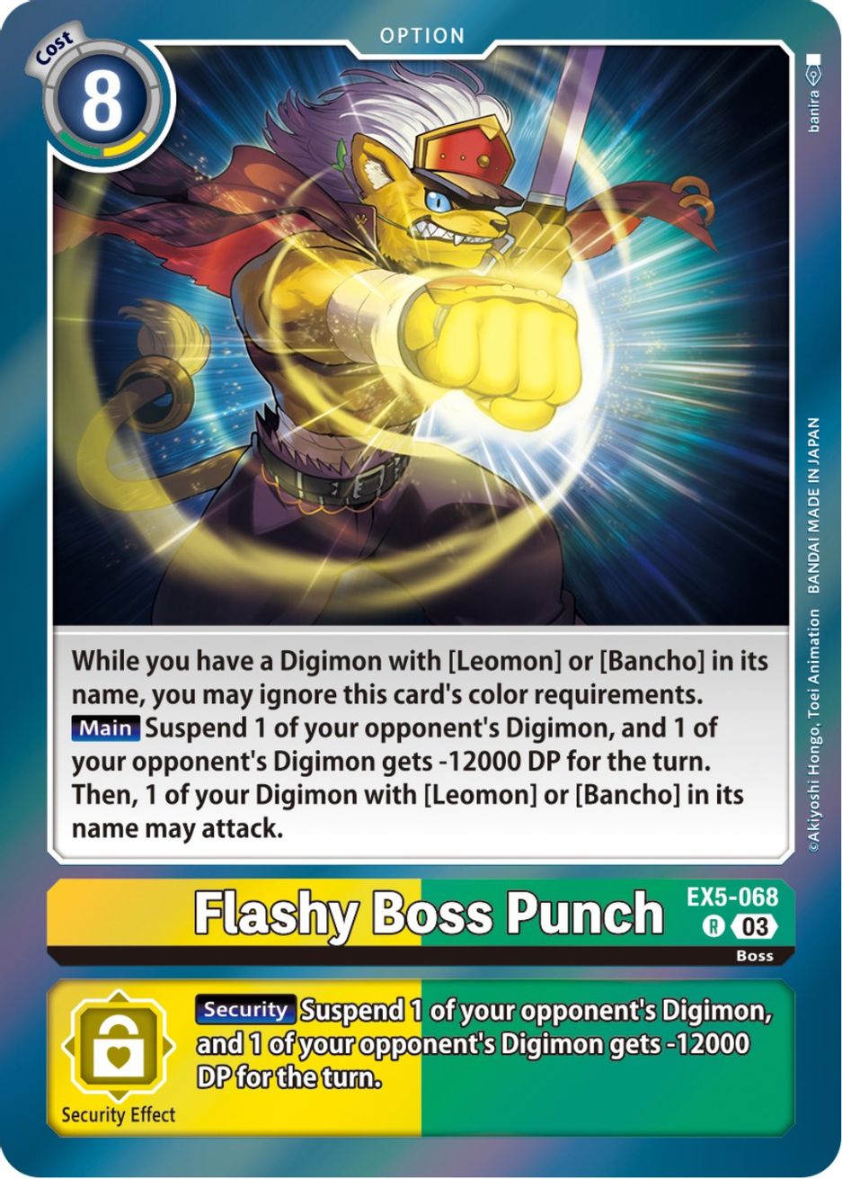 Flashy Boss Punch - Animal Colosseum - Digimon Card Game