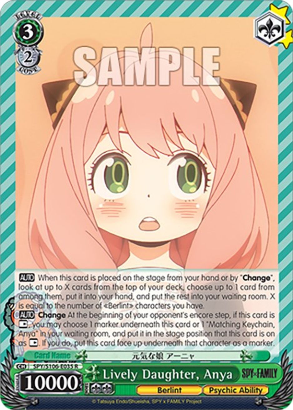 Lively Daughter, Anya - SPY x FAMILY - Weiss Schwarz - TCGplayer.com