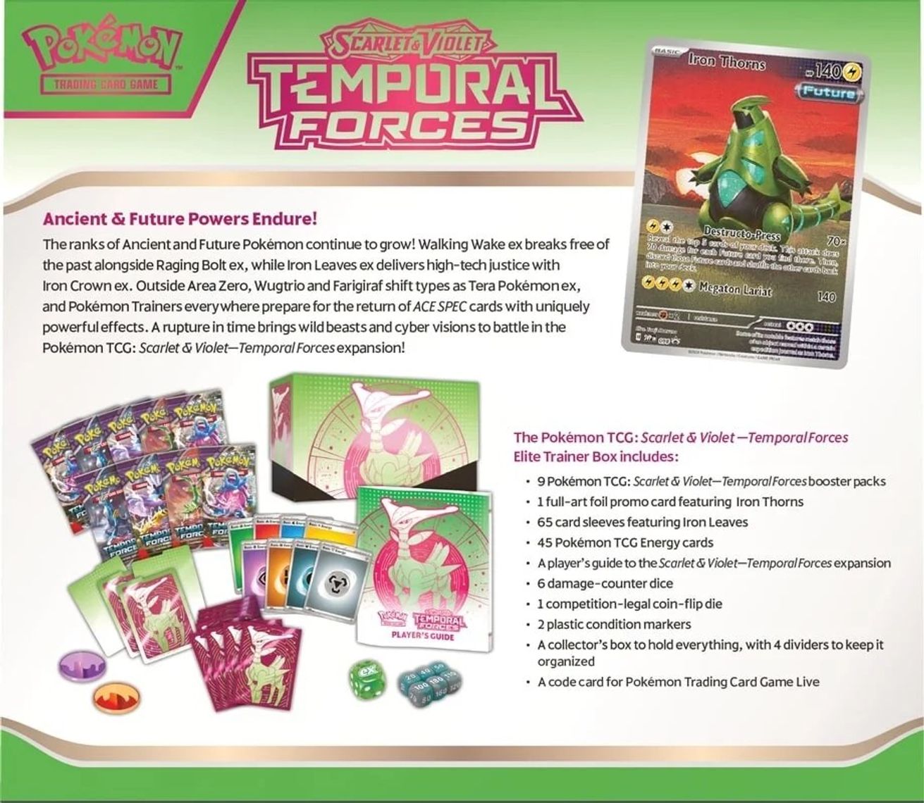 Temporal Forces Elite Trainer Box - SV05: Temporal Forces - Pokemon