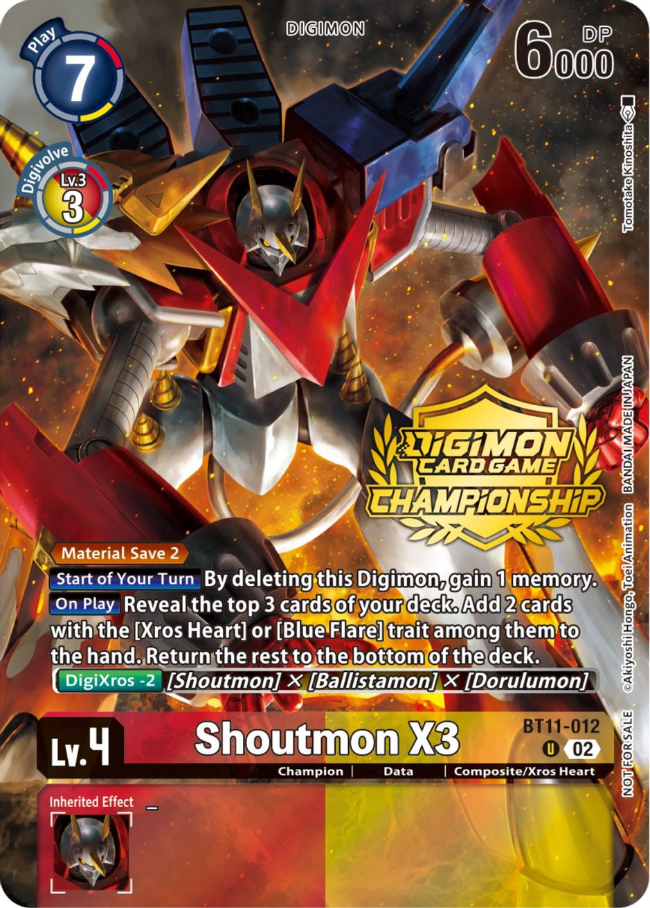 Shoutmon X3 (Championship 2023 Tamers Pack) - Dimensional Phase - Digimon Card Game