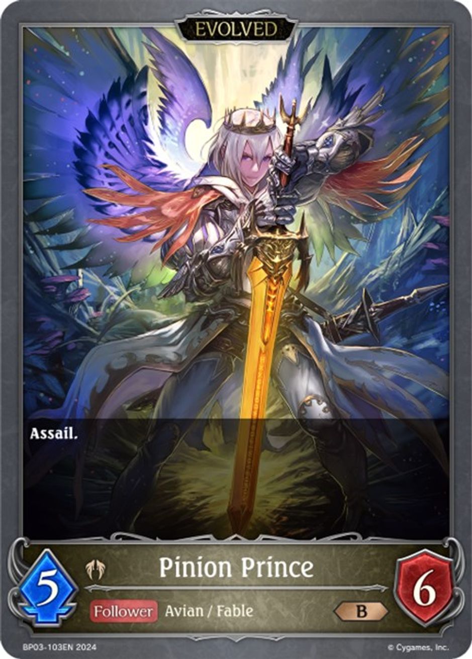 Pinion Prince (Evolved) - BP03: Flame of Laevateinn - Shadowverse: Evolve