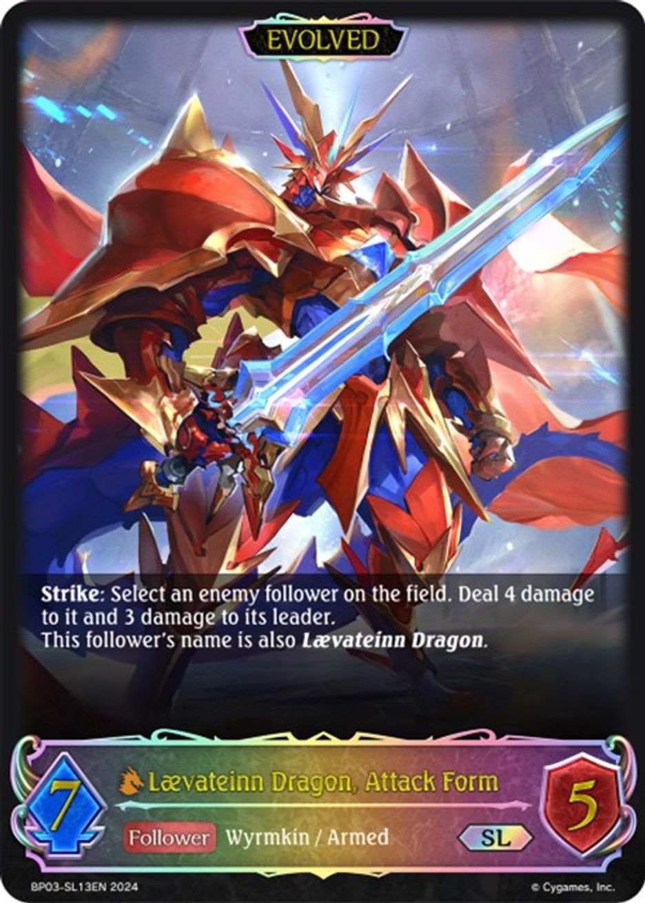 Laevateinn Dragon, Attack Form (Evolved) (SL) - BP03: Flame of Laevateinn - Shadowverse: Evolve