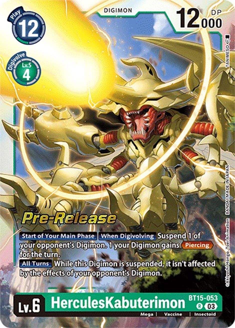 HerculesKabuterimon - Exceed Apocalypse Pre-Release Cards - Digimon Card Game