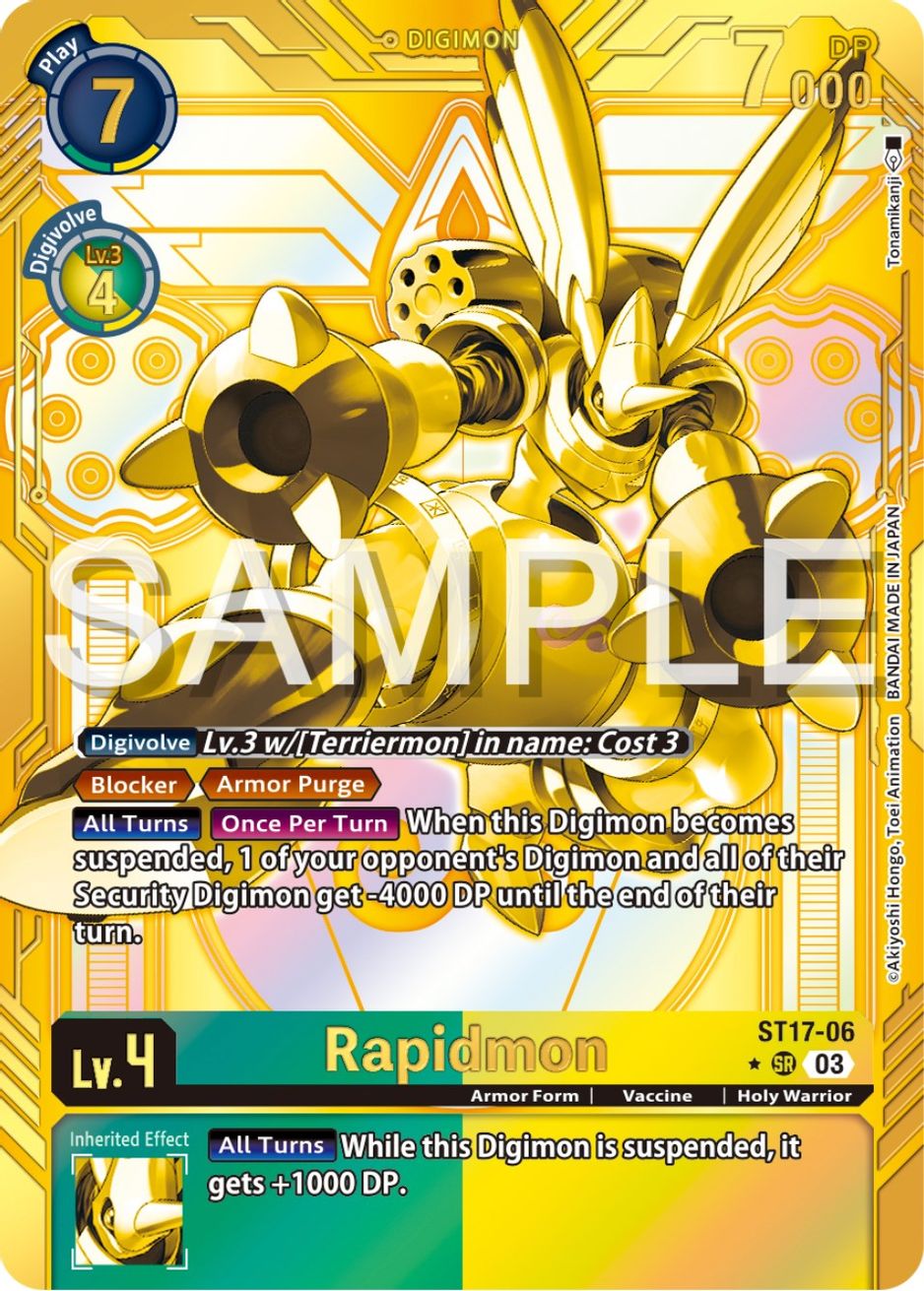 Rapidmon - ST17-06 (Gold) - Starter Deck 17: Double Typhoon Advanced ...