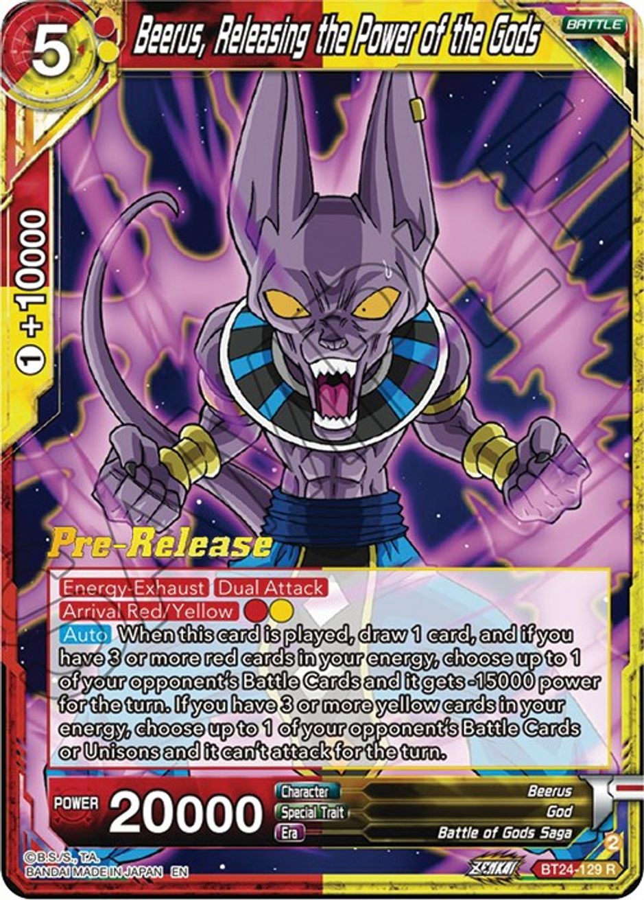 Beerus, Releasing the Power of the Gods - Beyond Generations Pre ...
