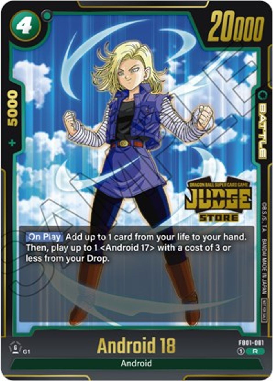 Android 18 - FB01-081 (Judge Pack (Store Judge) 01) - Tournament and Championship Promos ...