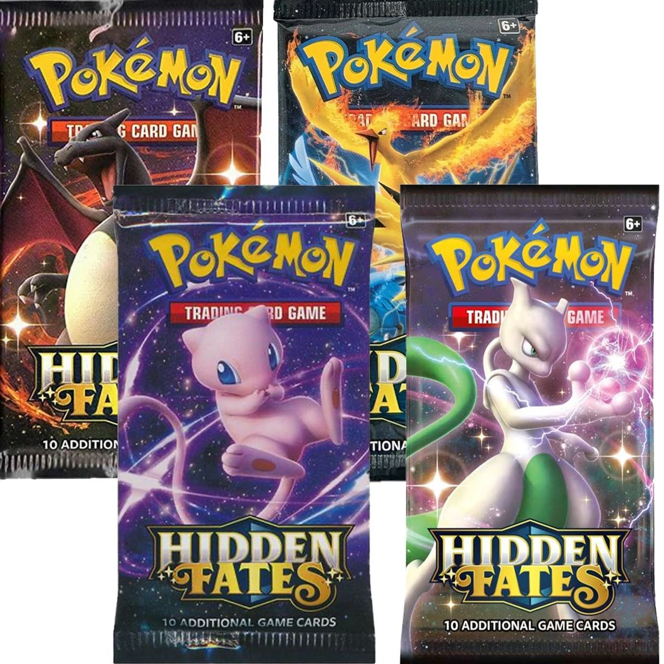 Hidden Fates Booster Pack Art Bundle [Set of 4] - Hidden Fates - Pokemon