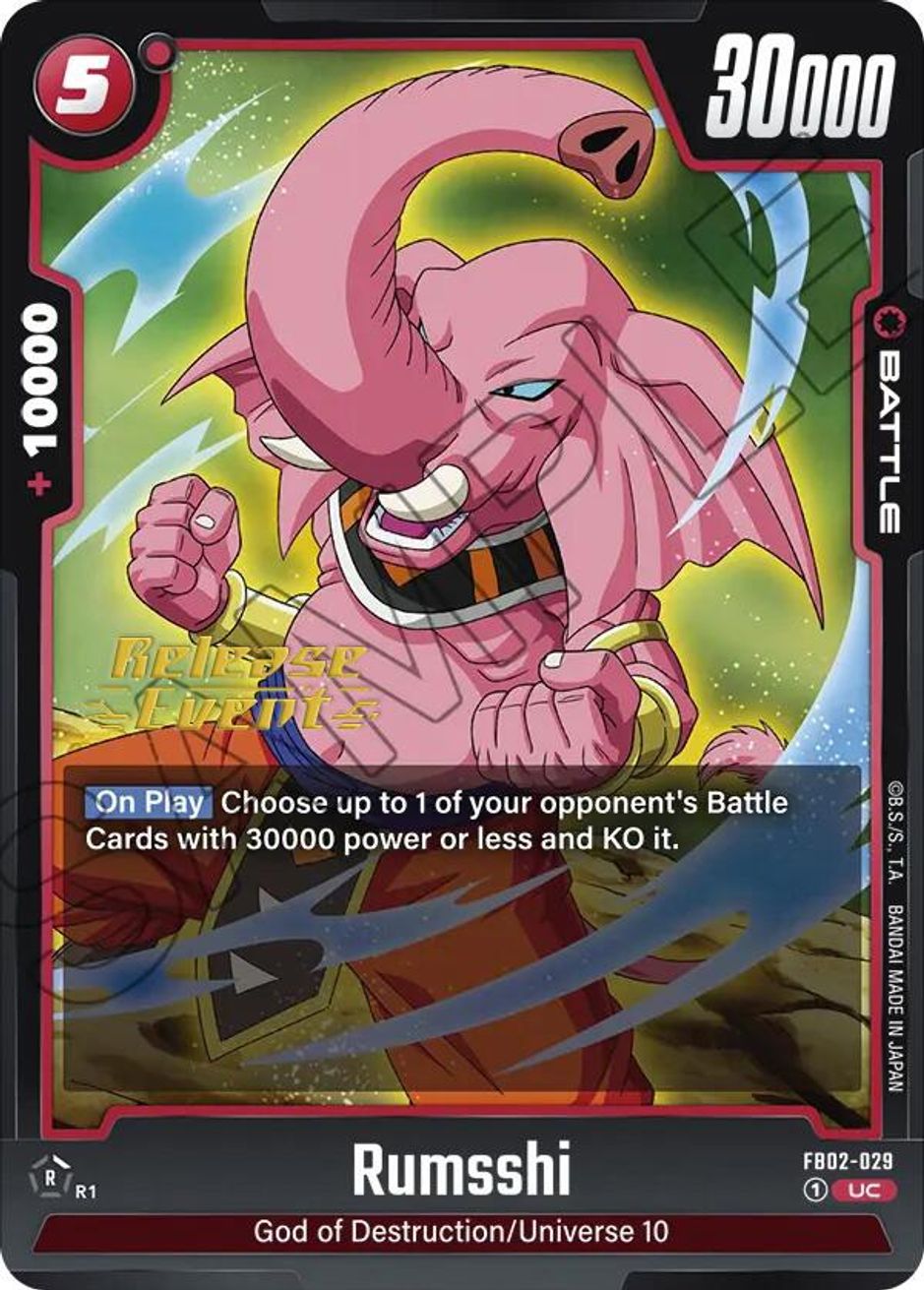 Rumsshi - Blazing Aura Release Event Cards - Dragon Ball Super: Fusion World
