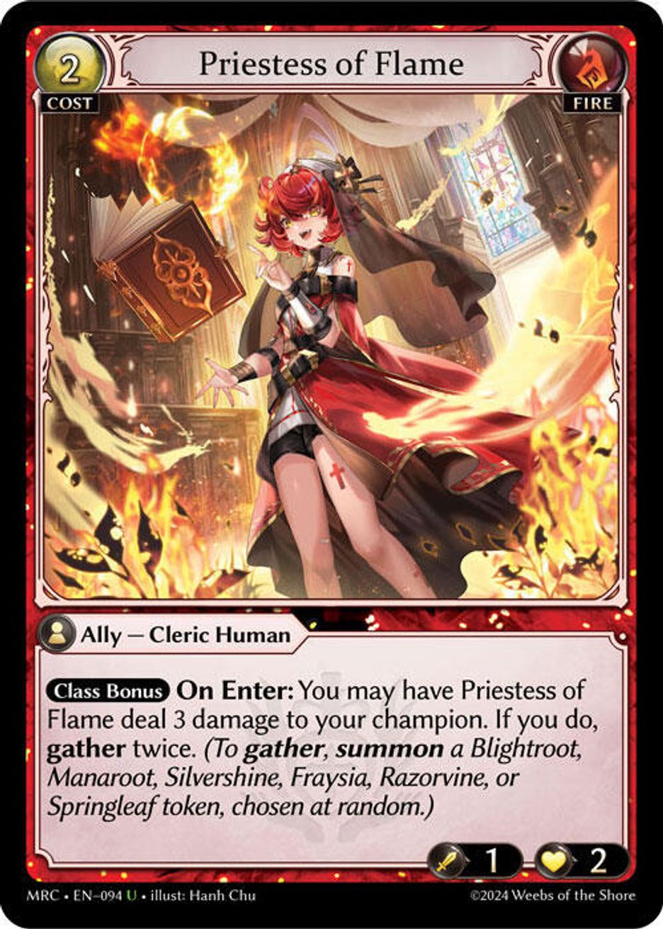 Priestess of Flame - Mercurial Heart - Grand Archive TCG