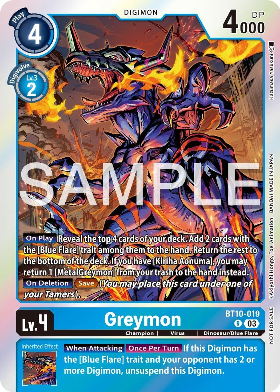 Greymon - BT10-019 (Official Tournament Vol.13 Winner Pack) - Xros Encounter - Digimon Card Game