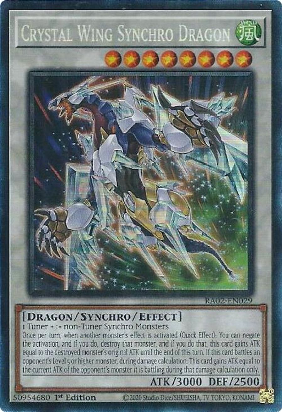 Crystal Wing Synchro Dragon (PCR) - 25th Anniversary Rarity Collection ...