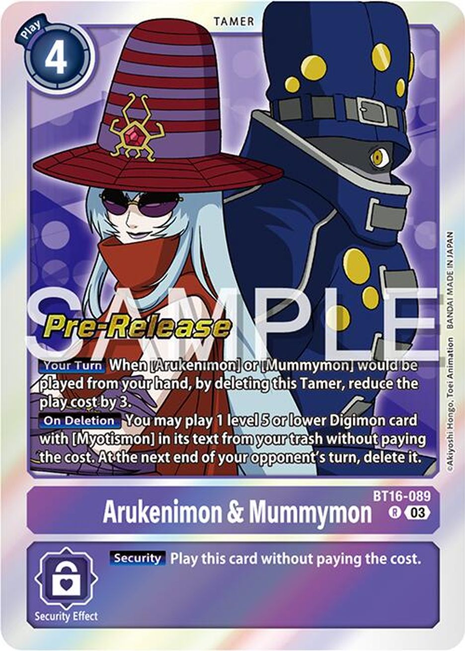 Arukenimon & Mummymon - Beginning Observer Pre-Release Cards - Digimon ...