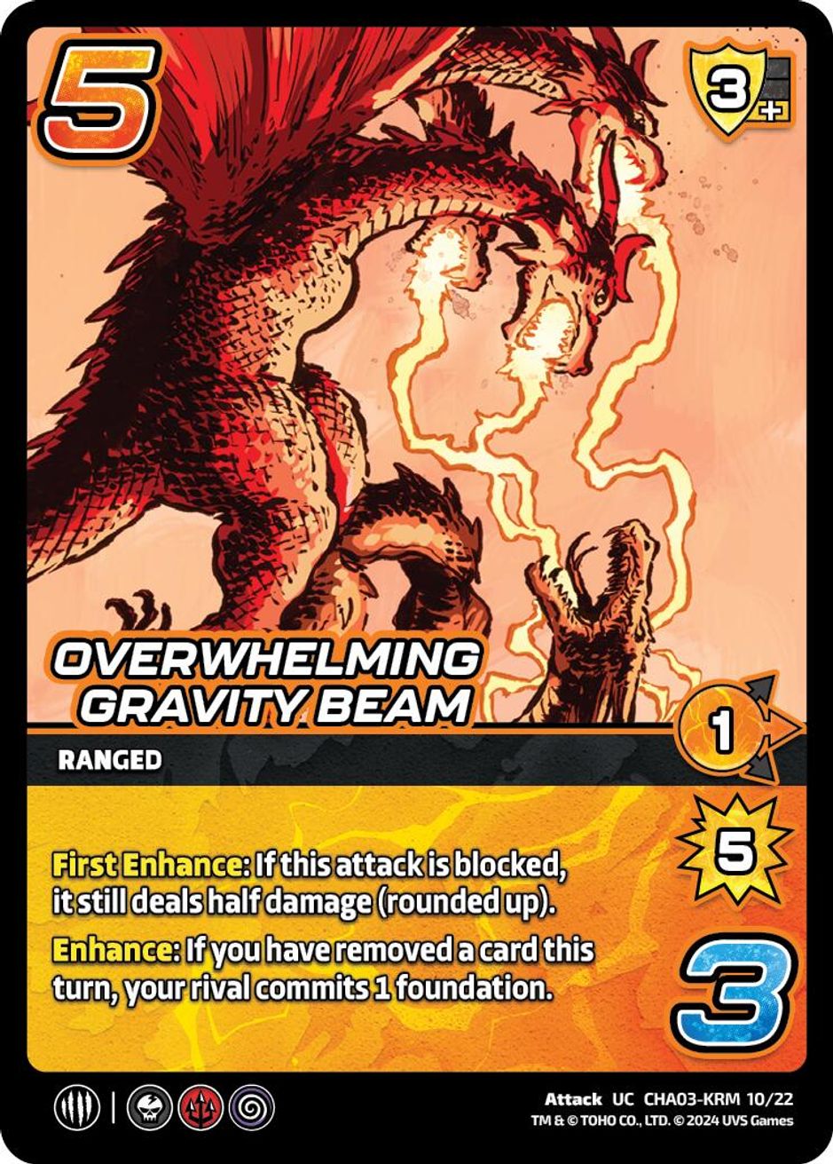 Overwhelming Gravity Beam - Challenger Series: Godzilla - UniVersus