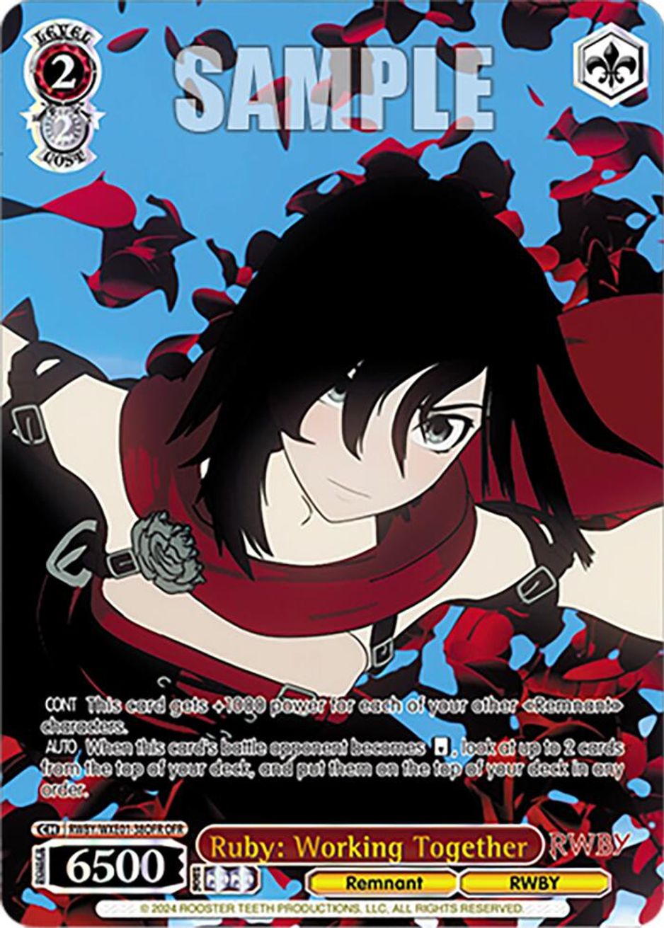 Ruby: Working Together (OFR) - RWBY Premium Booster - Weiss Schwarz