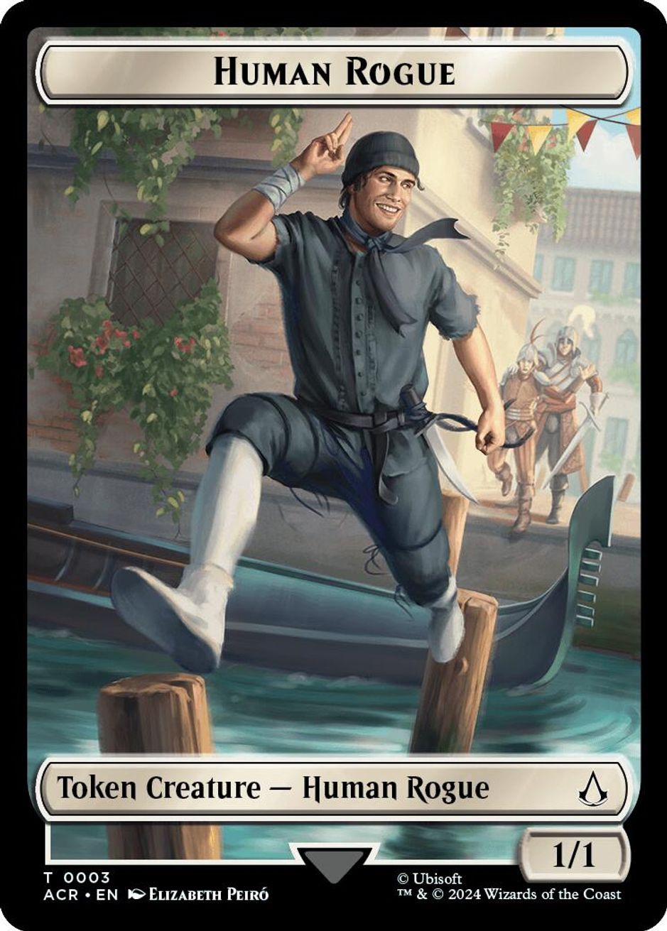 Human Rogue Token - Universes Beyond: Assassin's Creed - Magic: The ...
