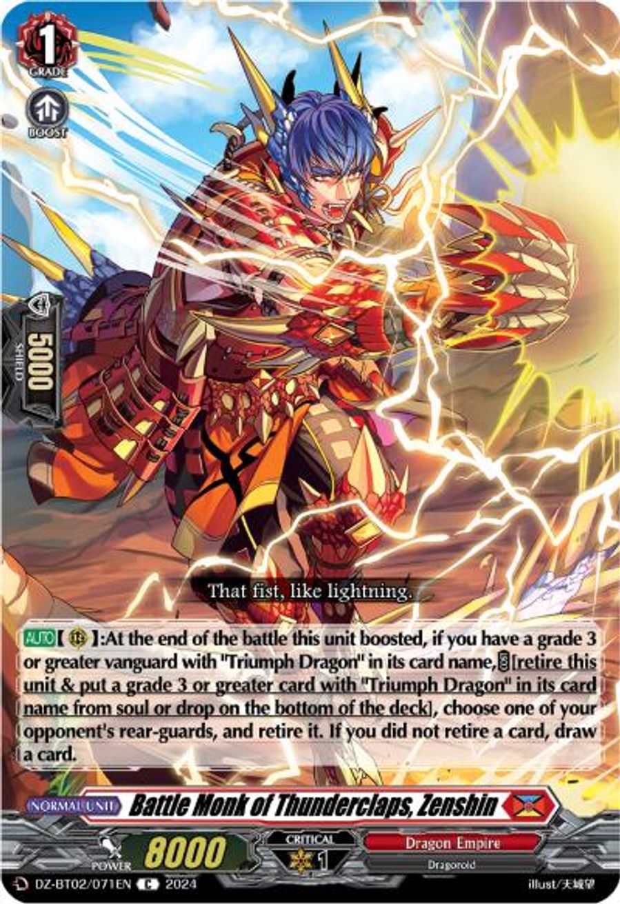 Battle Monk of Thunderclaps, Zenshin - Illusionless Strife - Cardfight ...