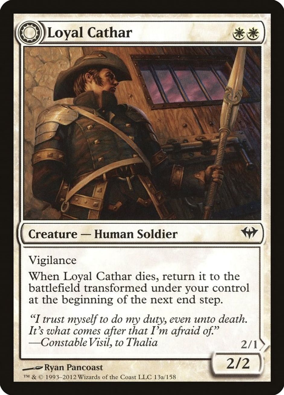 Loyal Cathar - Dark Ascension - Magic: The Gathering