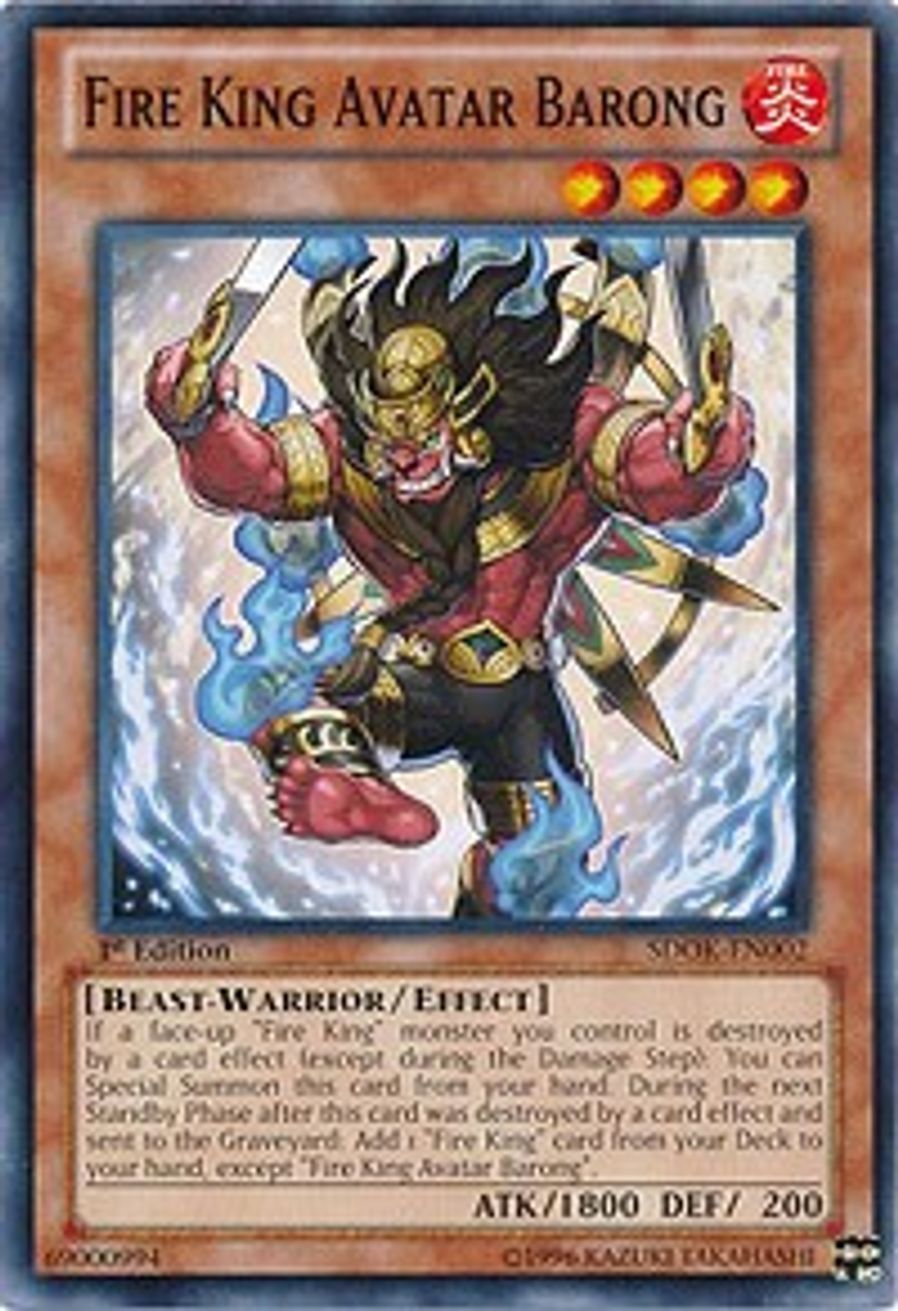 Fire King Avatar Barong - Structure Deck: Onslaught of the Fire Kings ...