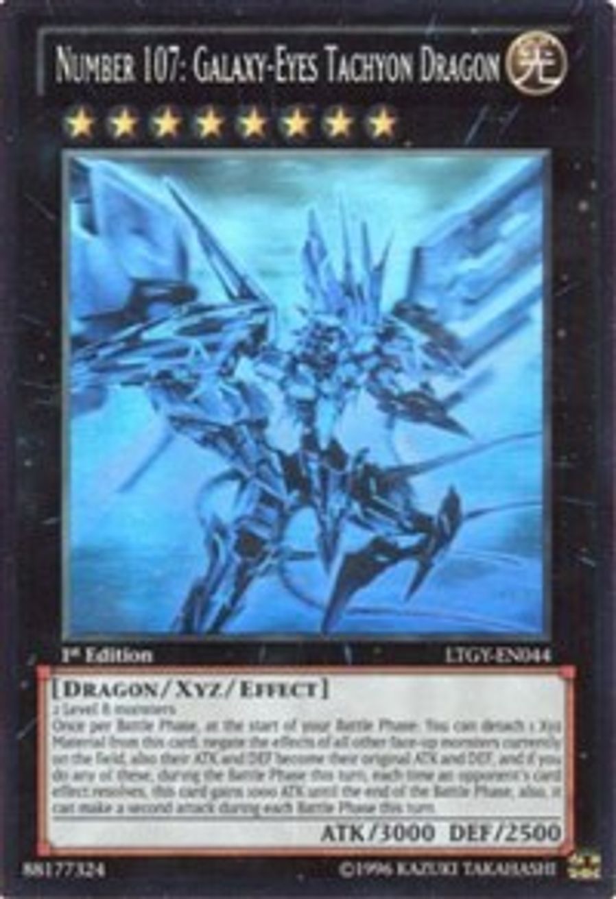 Number 107: Galaxy-Eyes Tachyon Dragon (Ghost Rare) - Lord of the Tachyon Galaxy - YuGiOh