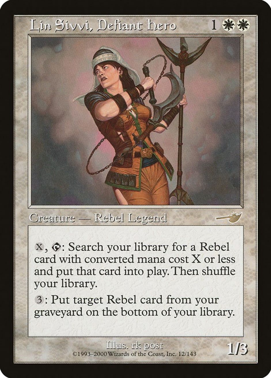 Lin Sivvi, Defiant Hero - Nemesis - Magic: The Gathering