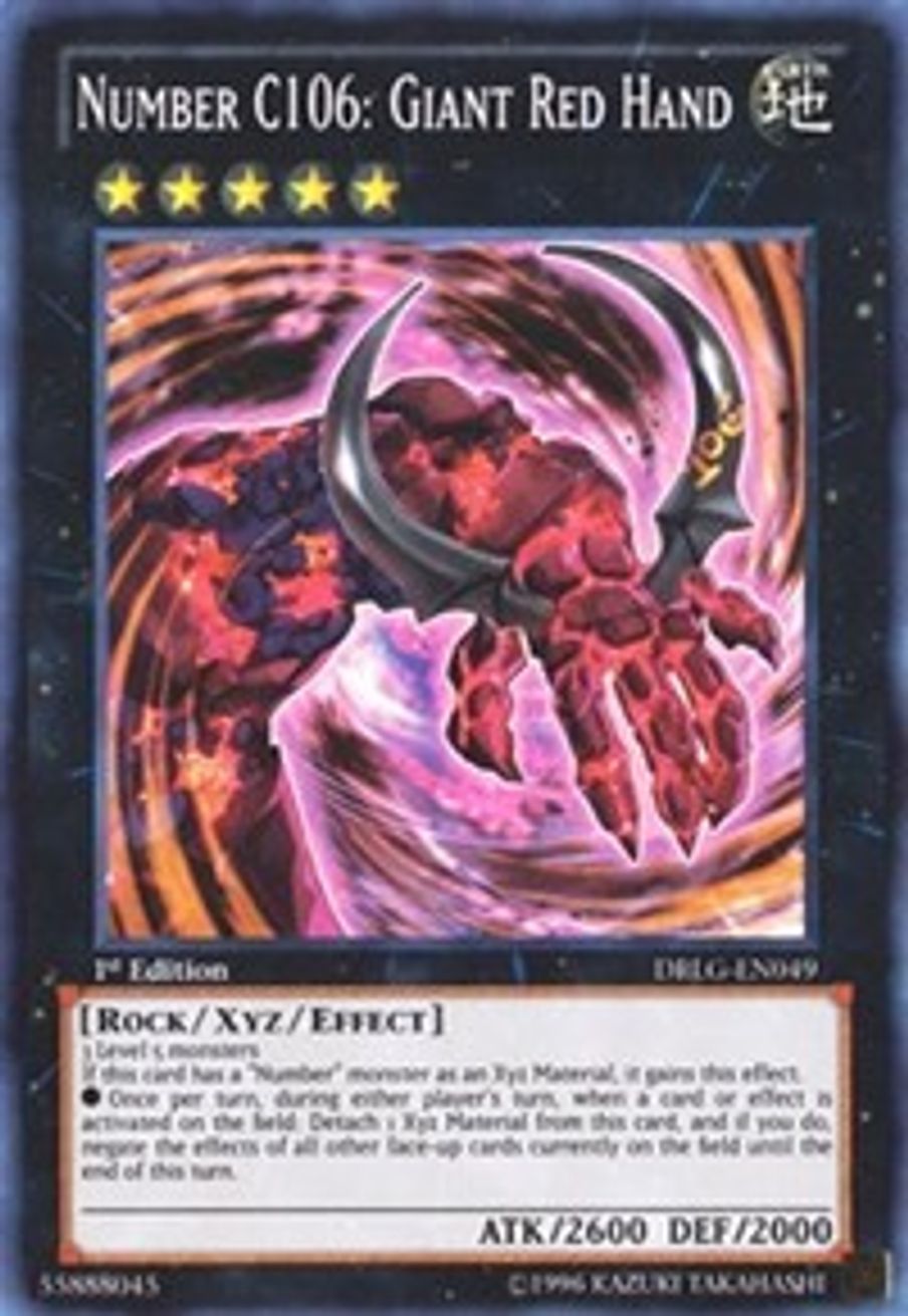 Number C106: Giant Red Hand - Dragons of Legend - YuGiOh