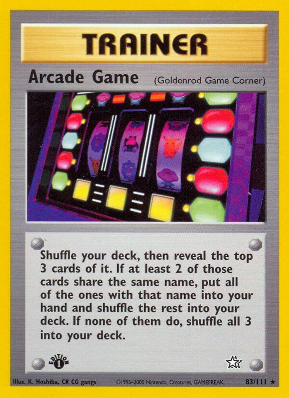 Arcade Game (Goldenrod Game Corner) - Neo Genesis - Pokemon