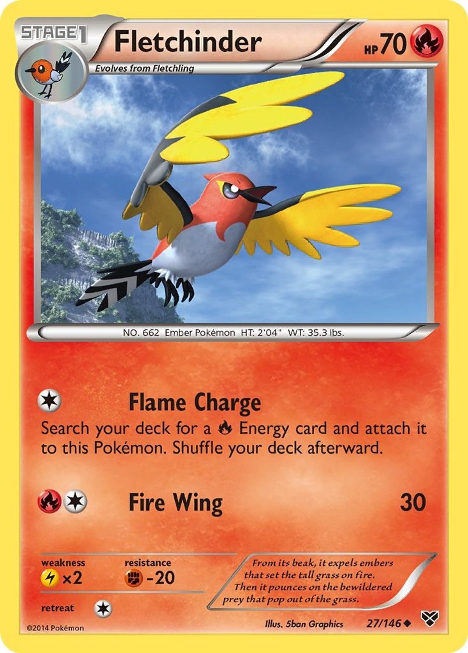 Fletchinder - XY Base Set - Pokemon